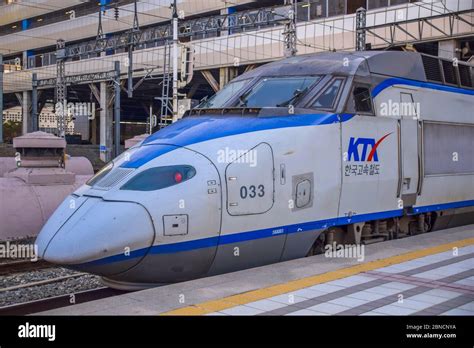 Seoulsouth Korea 1122020 Korea High Speed Rail Ktx Trains In Yongsan Railway Station Stock