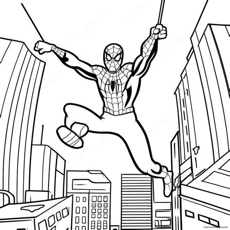 Spiderman Tom Holland Coloring Pages