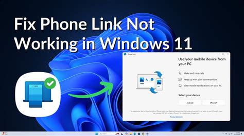 How To Fix Phone Link Not Working In Windows 11 Youtube