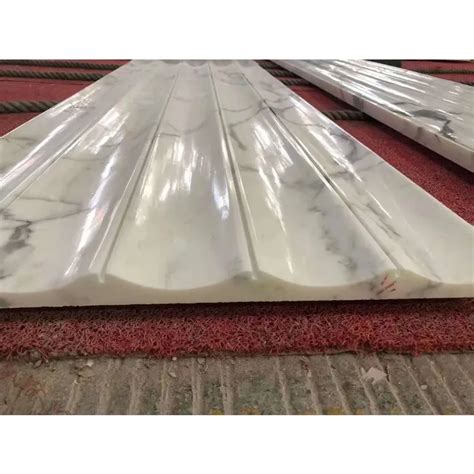 Fluted Marble Cladding Panel Textured Natural Stone Wall Black Marble