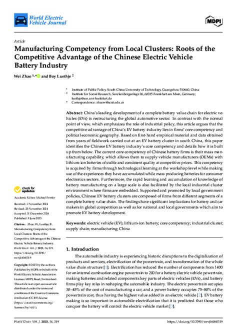 Pdf Manufacturing Competency From Local Clusters Roots Of The