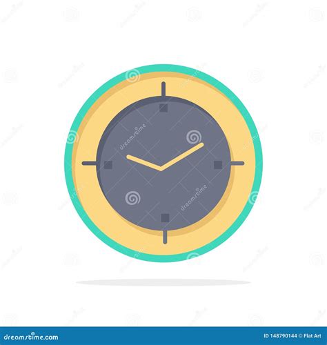 Time Timer Compass Machine Abstract Circle Background Flat Color Icon Stock Vector
