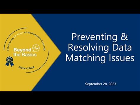 Preventing And Resolving Data Matching Issues YouTube