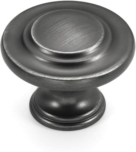 Hestia Hardware 10 Pack 1 1 3 Inch Round Pewter Silver Drawer Knob
