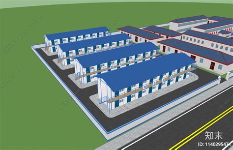 现代工业活动厂房su模型下载【id1140295471】知末su模型网