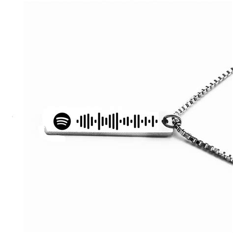 Custom Spotify Code Necklace Personalized Music Necklace