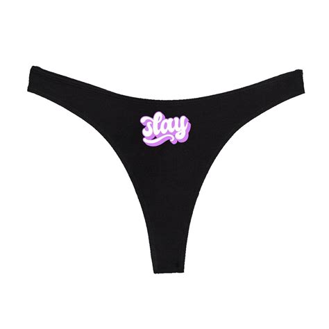 Slay Thong Cute Animated Panties Cute Thong Trendy Bottom Graphic Shirt