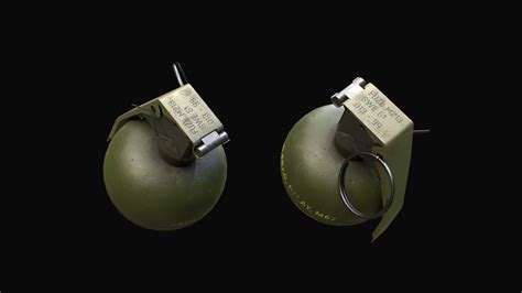 3d Model M67 Fragmentation Grenade Vr Ar Low Poly Cgtrader