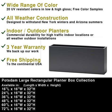 Potsdam Large Rectangular Planter Boxes