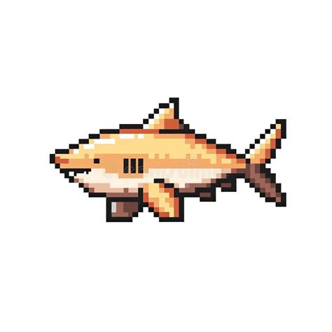 Pixel Art Shark Stock Illustrations 283 Pixel Art Shark Stock