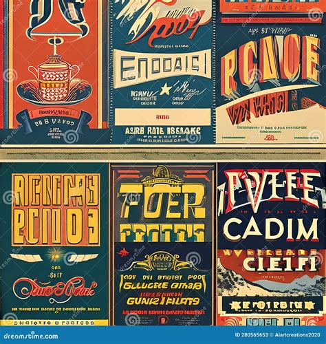 1787 Vintage Retro Posters A Retro And Vintage Inspired Background Featuring Retro Posters With