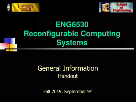 Ppt Eng6530 Reconfigurable Computing Systems Powerpoint Presentation