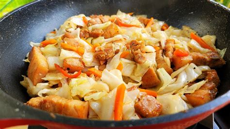 Repolyo Guisado With Pork Belly Recipe Home Of The Best Chicken Beef