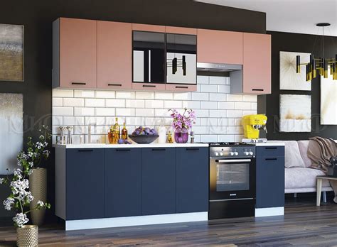 Кухня Техно 2 6м Компоновка №3