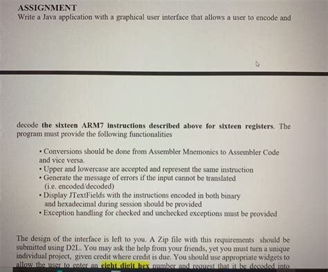Assignment Write A Java Application With A Graphical