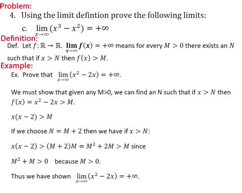 Solved Problem 4 Using The Limit Defintion Prove The