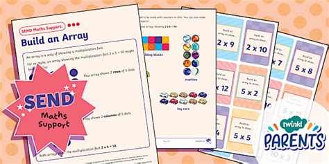 Send Maths Support Build An Array Year 2 Level