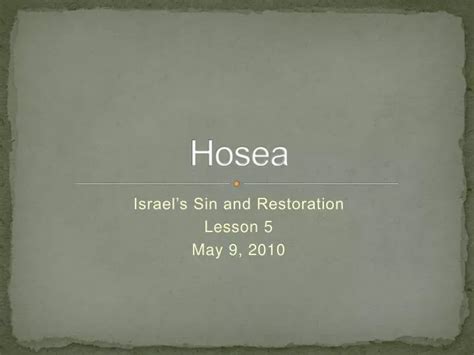 Ppt Hosea Powerpoint Presentation Free Download Id 2354624