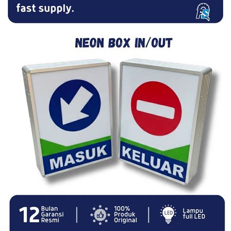Jual Rambu Rambu Keluar Masuk Spbu Neon Box Keluar Masuk Rambu