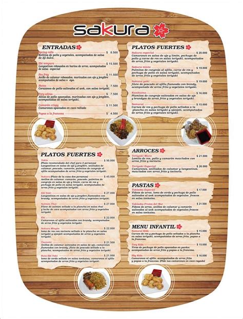Menu At Sakura Restaurant Bogotá Cra 71c 49 Sur 8