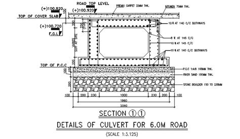 Sectional Detail Of Culvert Design Download Autocad 2d File Artofit