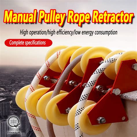 Safety Rope Protection Angle Manual Pulley Rope Retractor High Altitude Exterior Wall Wear