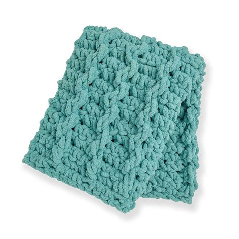 Free Easy Bernat Blanket Extra Thick Mock Cable Blanket Crochet Pattern