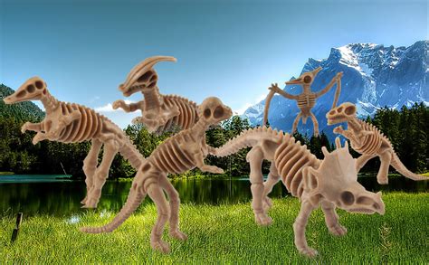 Upins 30 Pack Dinosaur Fossil Skeletons 37 Inch Assorted