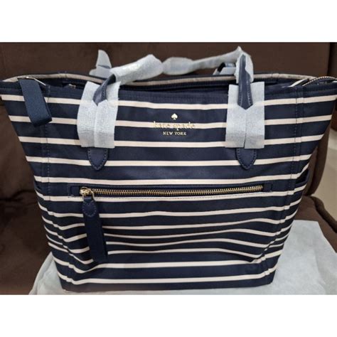 Jual Sold New Kate Spade Large Tote Strips Shopee Indonesia