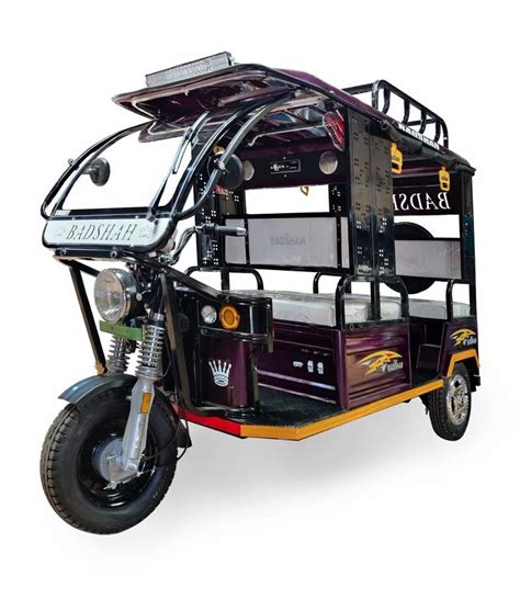 Badshah Dark Purple Battery Operated Passenger E Rickshaw At Rs 160000