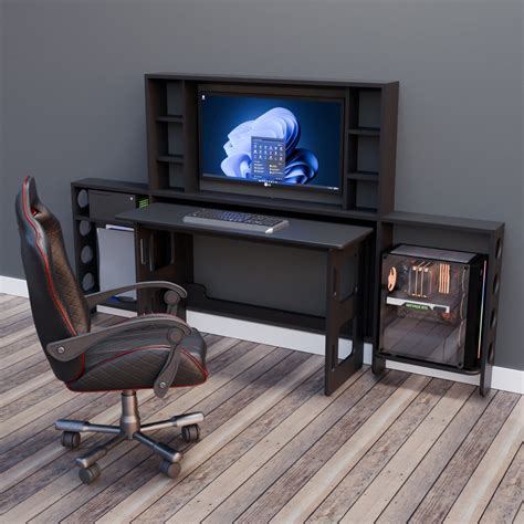 Plans For Small Space Folding Gaming Media Computer Desk Pc Xbox