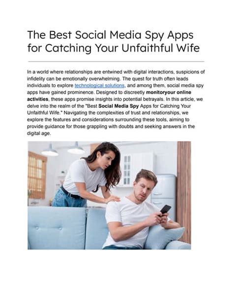 The Best Social Media Spy Apps For Catching Your Unfaithful Wife Pdf