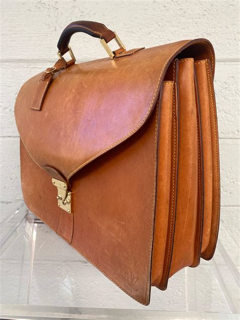 Louis Vuitton Vintage Nomade Leather Three Compartments Briefcase At