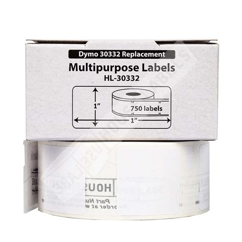 Dymo 30332 Labels Multipurpose Labels 1x1