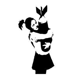 Banksy Bomb Hugger Stencil Dessin De Visages Pochoir Street Art