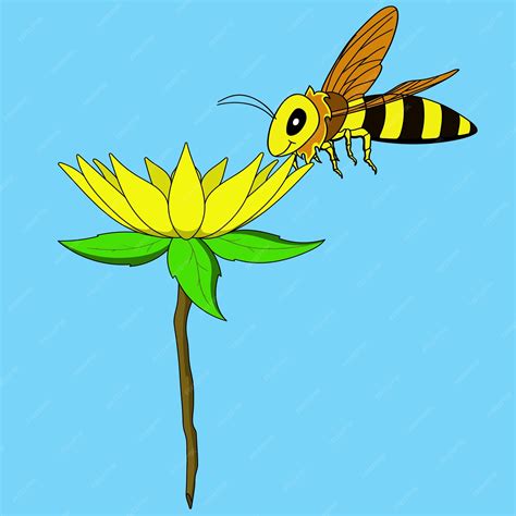 Premium Vector Bees And Flowers