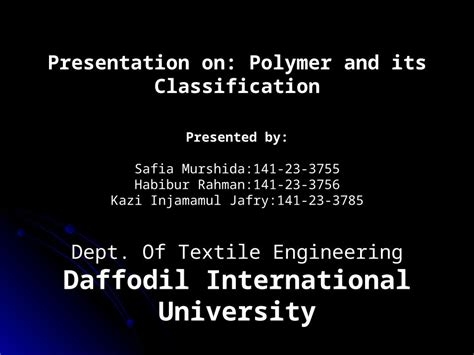 Ppt Polymer And Its Classification Dokumen Tips