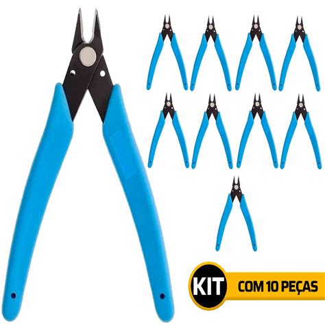 Kit 10 Alicate De Corte Rente E Corte Diagonal 5 Polegadas Shopee Brasil