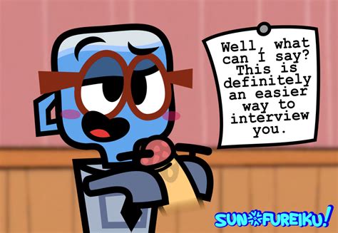 Rule 34 Ambiguous Gender Animate Inanimate Blush Bodily Fluids Eyewear Genital Fluids Genitals