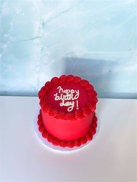 Mini Red Birthday Cake By Lexiesscakes
