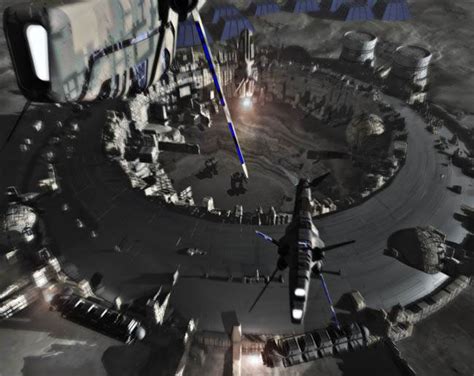 He3 Moon Base Mining Facility Space Art Nss