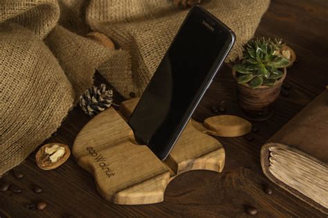 Портативна Підставка Під Телефон, Планшет Із Дерева Волоського Горіха ...