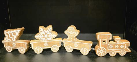 27 “ Wooden Gingerbread Train Set The Crafty Decorator