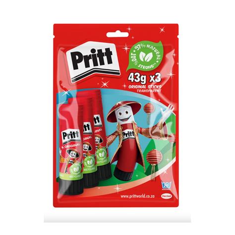 Pritt Stick Value Pack 43g 3s Crazy Plastics