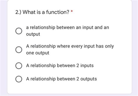 Solved What Is A Function A Relationship Between An Chegg Com