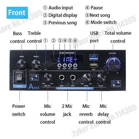 Ak35ak45ak55 Sound Amplifiers Bluetooth Digital Amplifier For Home