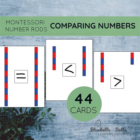 Montessori Number Rods Comparing Numbers Extension Printable Activity