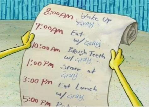 Spongebob Schedule Blank Template Imgflip