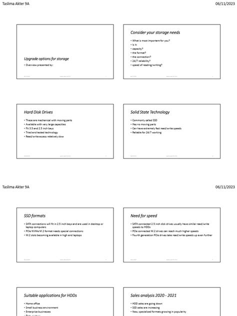 Ict Presentation Pdf Solid State Drive Hard Disk Drive