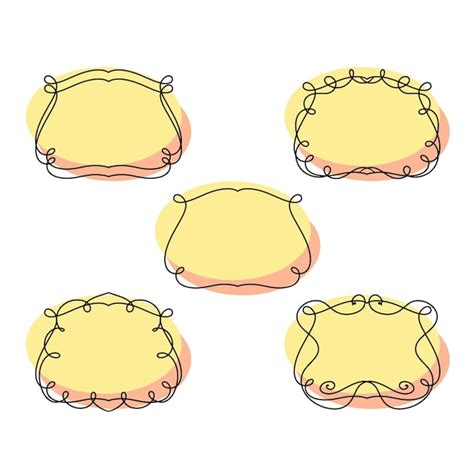 Premium Vector A Set Of Symmetrical Rectangular Frames Handdrawn Copy